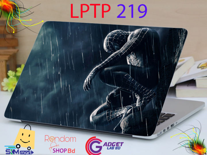 LPTP - 219 Black Spider Man Laptop Sticker Laptop Skin Sticker & Laptop ...