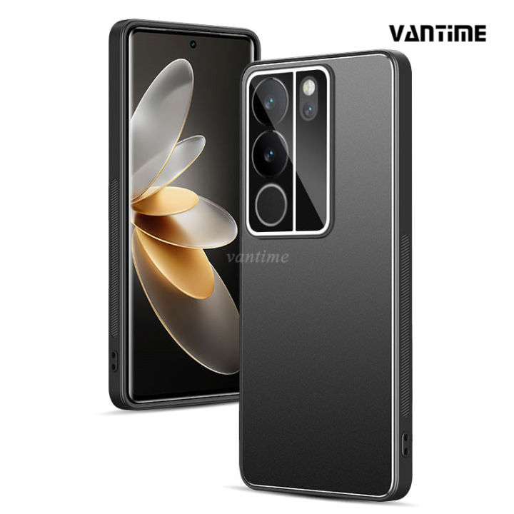 Vantime For Vivo V29 5g Case Business Matte Ultra Thin Lens Protector
