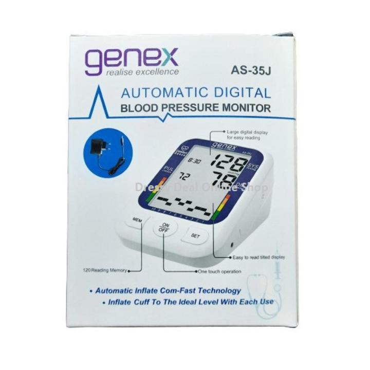 Genex AS35J Full Automatic Digital Blood Pressure Monitor Bp machine ...