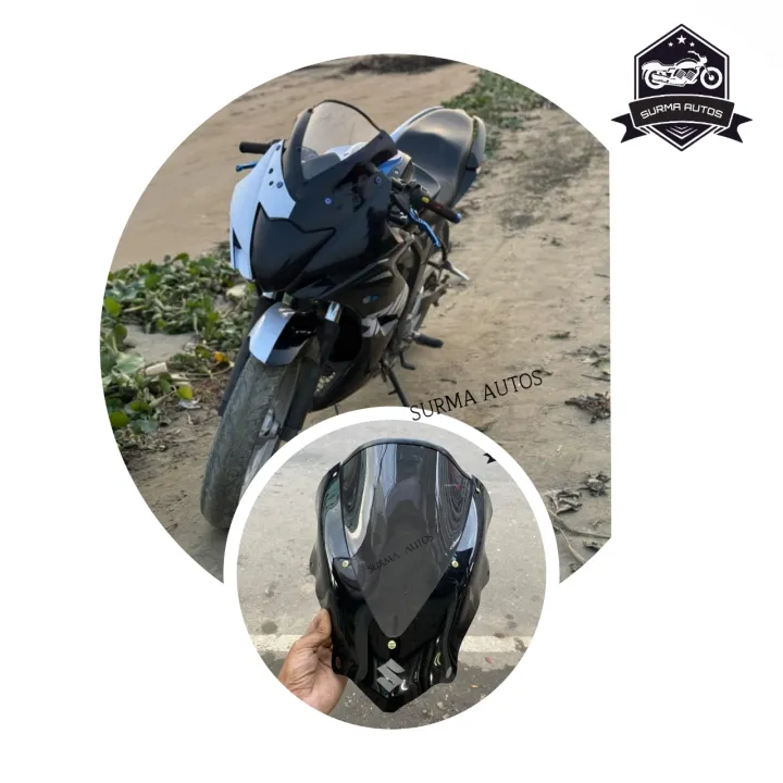 Gixxer SF Old Motorcycle Windshield Windscreen Visor Compatible Twincore Visor For Gixxer SF Old ...