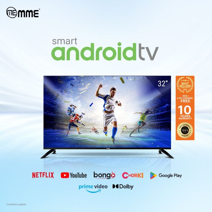 MME 32 Inch Frameless Smart Android TV Latest Android Installed | Daraz ...