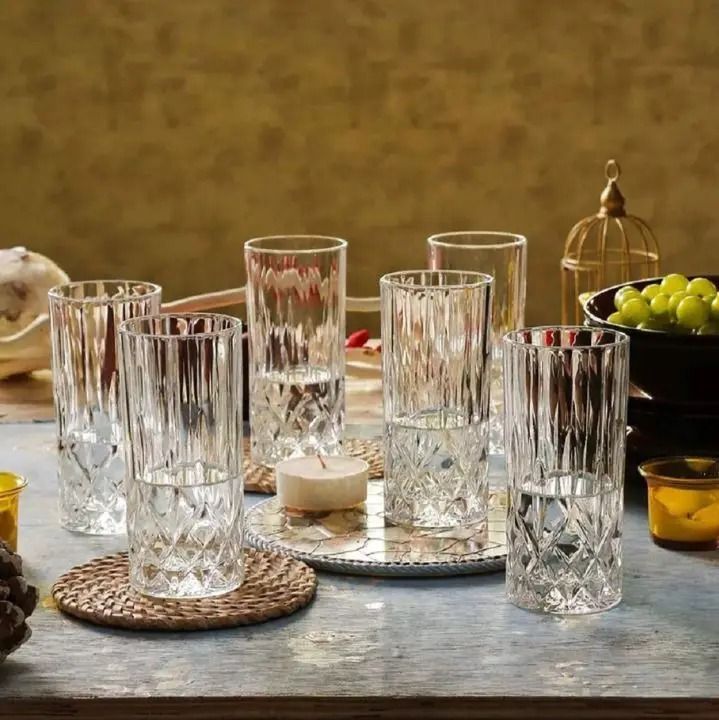 Cristal Clear luxury Drinking Glass set (6 pcs) Set / Olila W47 | Daraz ...