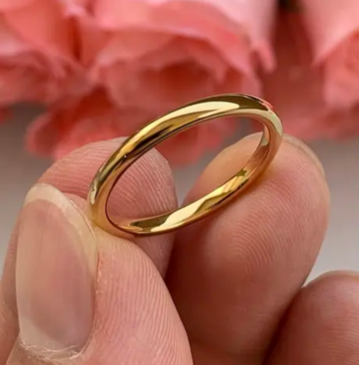 Stainless Steel 2mm Thin Rings Simple Design Alloy Finger Jewelry ...