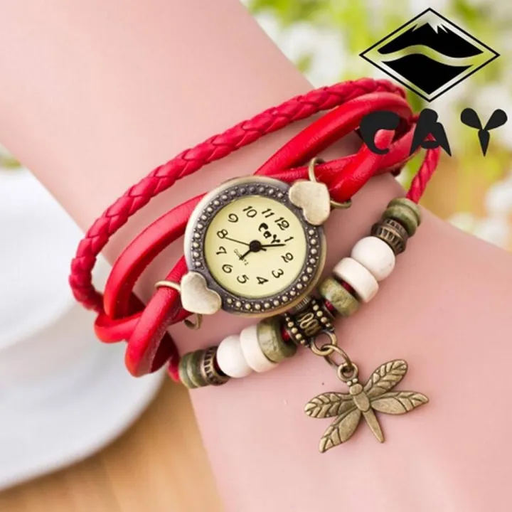 H712 Projapoti Analog Watch For Women A Class -Red | Daraz.com.bd