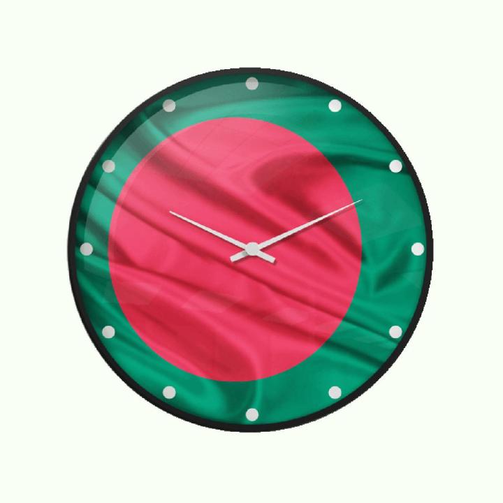 Paperboat Bangladeshi Flag wall clock 10 Inch | Daraz.com.bd