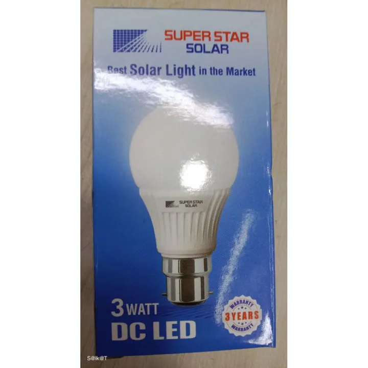 super star solar 3 watt light DC LED | Daraz.com.bd