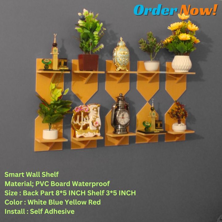 Smart Wall Shelf Shelf Adhesive Waterproof (10 Pcs 1 Set ) Premium ...