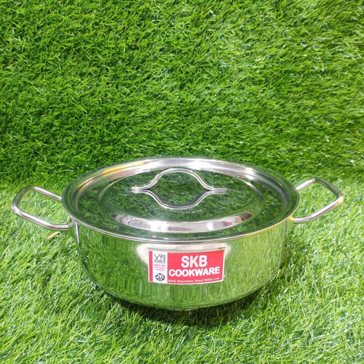 SKB Stainless Steel Curry Sauce Pot With SS Lid & Handle 32 cm | Daraz ...