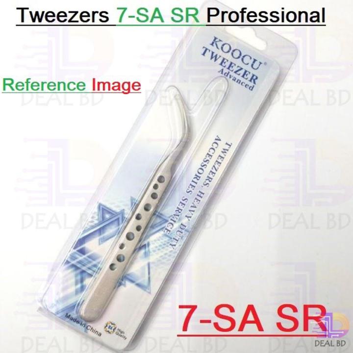 Tweezers 7-SA SR Hole Tweezers Curve Professional Tweezers Stainless ...