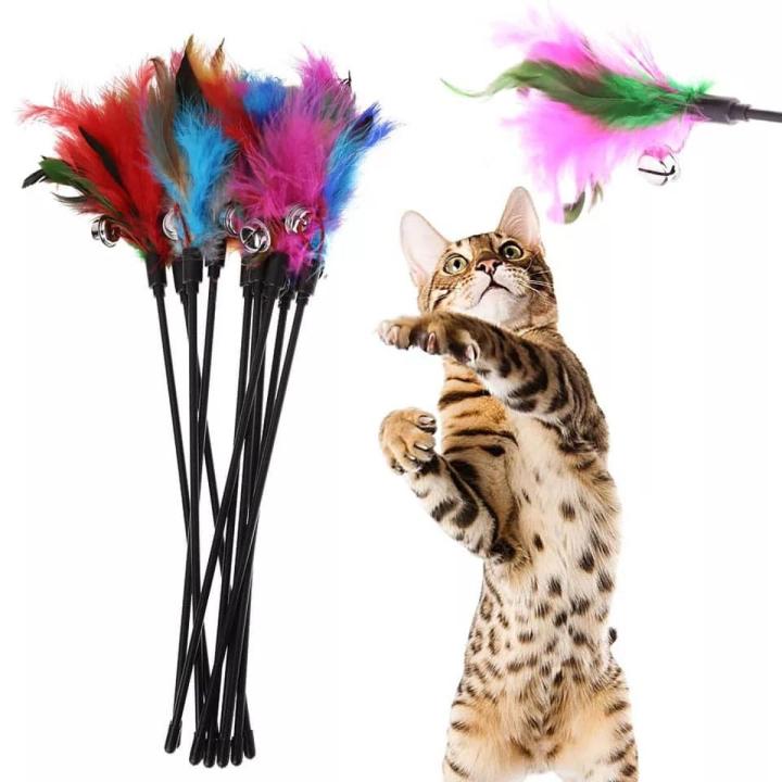 3Pcs Funny Cat Stick Interactive Cats Toys Kitten Toy Sticks Rod With ...