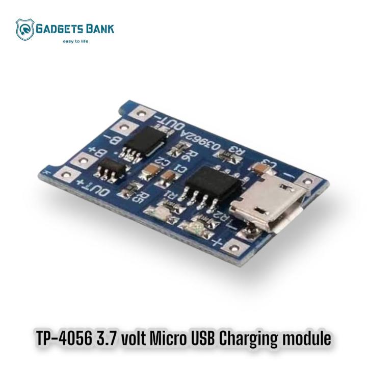 TP4056 Micro USB 5V 1A 18650 Lithium Battery Charger With Protection ...