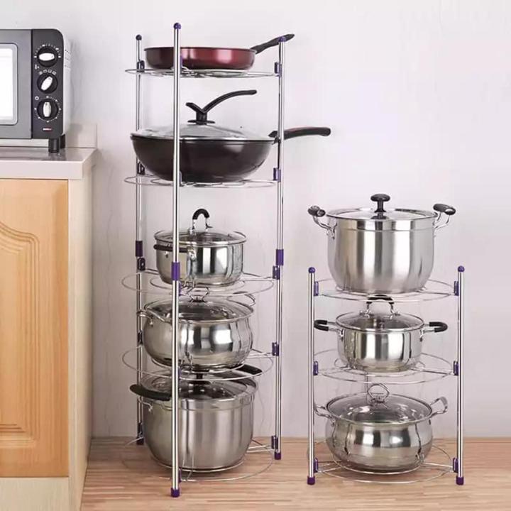 Super Pot Stand 5 Layer Kitchen Pot Organizer | Daraz.com.bd