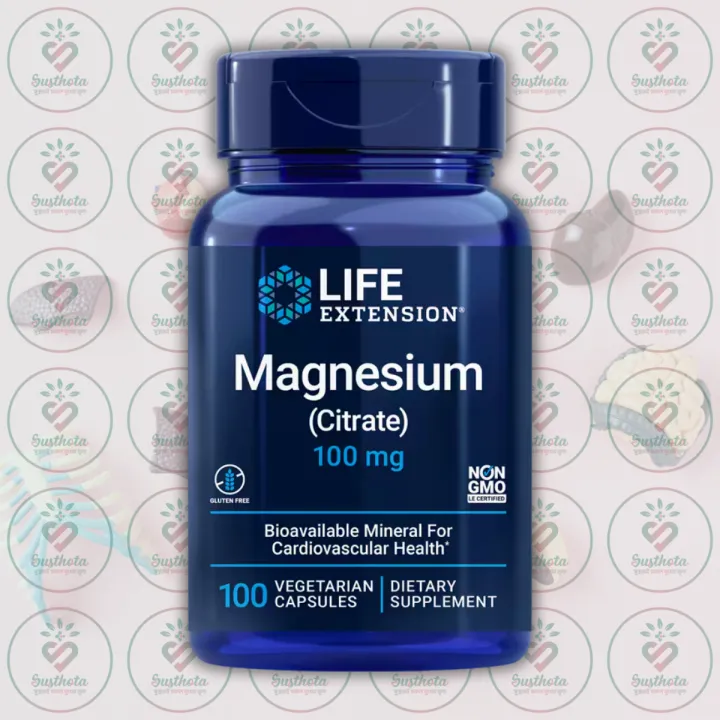 Life Extension Magnesium Citrate – 100 mg – 100 Vegetarian Capsules ...