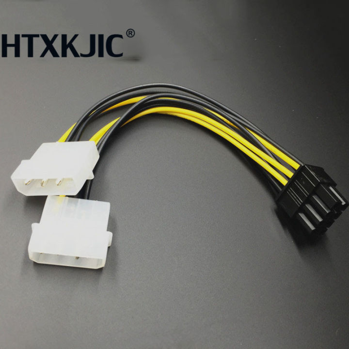 Hot 6 inch 2 x Molex 4 pin to 8-Pin PCI Express Video Card Pci-e ATX ...