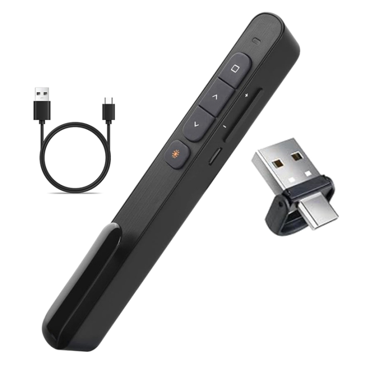 Rechargeable Smart Presenter Type-C/USB Dual Receiver Presenter ...
