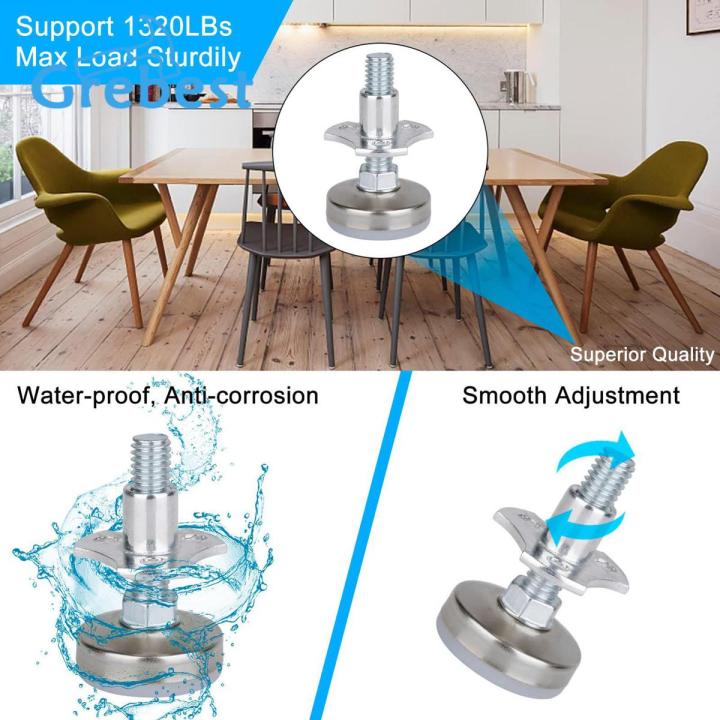 Grebest Furniture Leveling Feet Adjustable Furniture Sofa Table Foot ...
