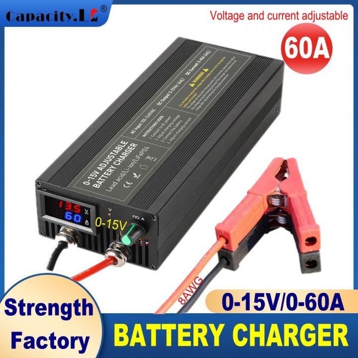 12v Battery Charge 60a 85A 14.6v Lifepo4 Charger 100A 40a Car Fast ...