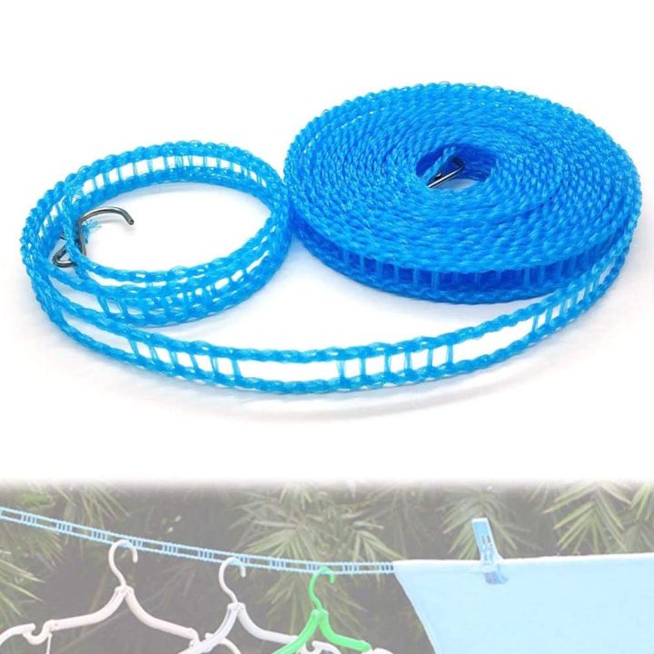Portable Windproof Clothesline Non-slip Washing Clothes Line Rope- 5M ...