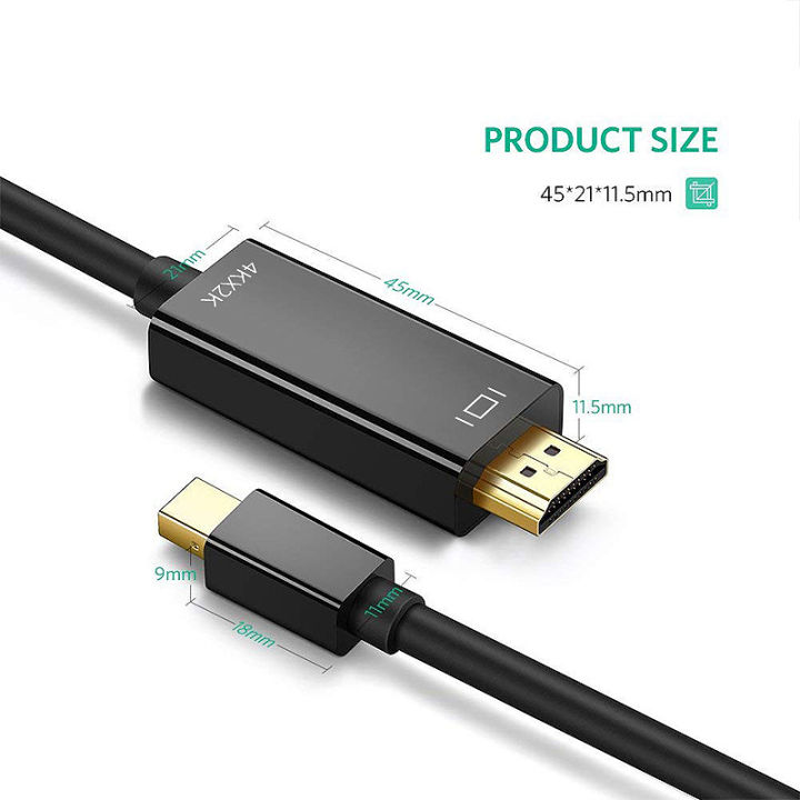 【Xiaofeng】Mini DisplayPort Cable 4K Mini to HDMI 6 Feet Cable for ...