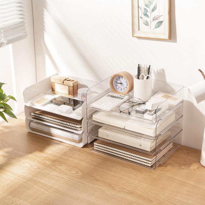 Desktop Storage Boxa4File Rack File Storage Storage Rack Multi-Layered ...