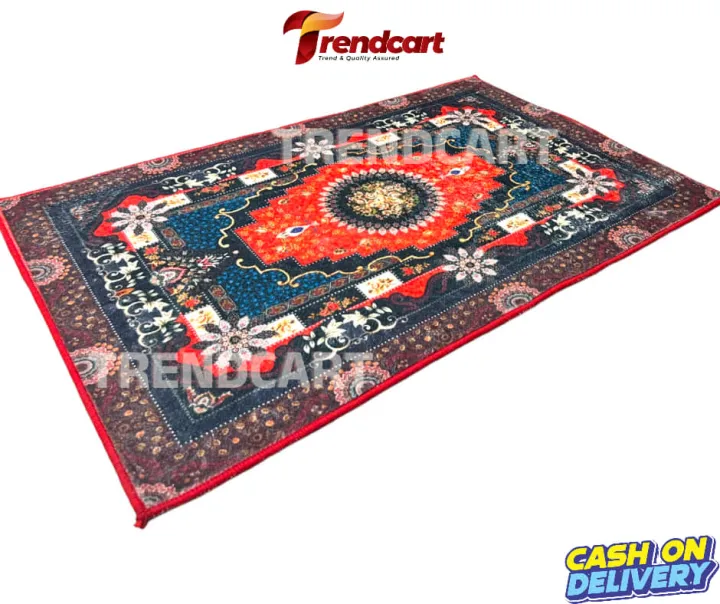 Turkish Floor Mat Rug Decorative Matress Carpet 80*50cm | Daraz.com.bd