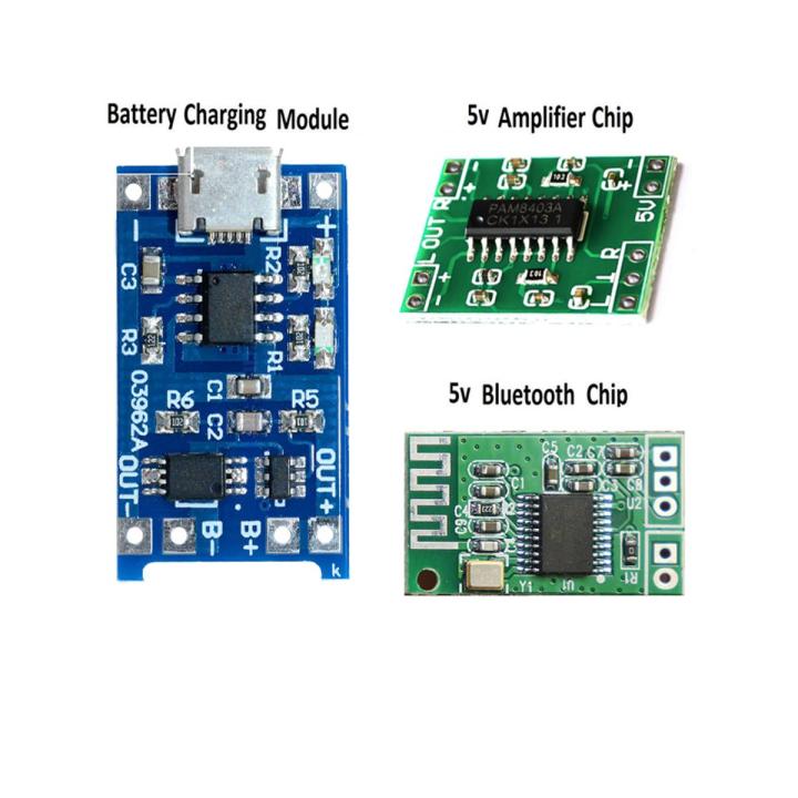 COMBO of PAM8403 with Bluetooth Stereo Audio Receiver and Charger ...
