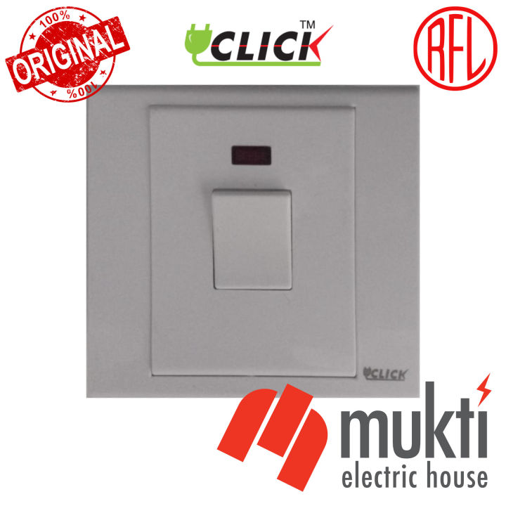 CLICK Tulip Series 45A DP Geyser Switch with Indicator Socket ...