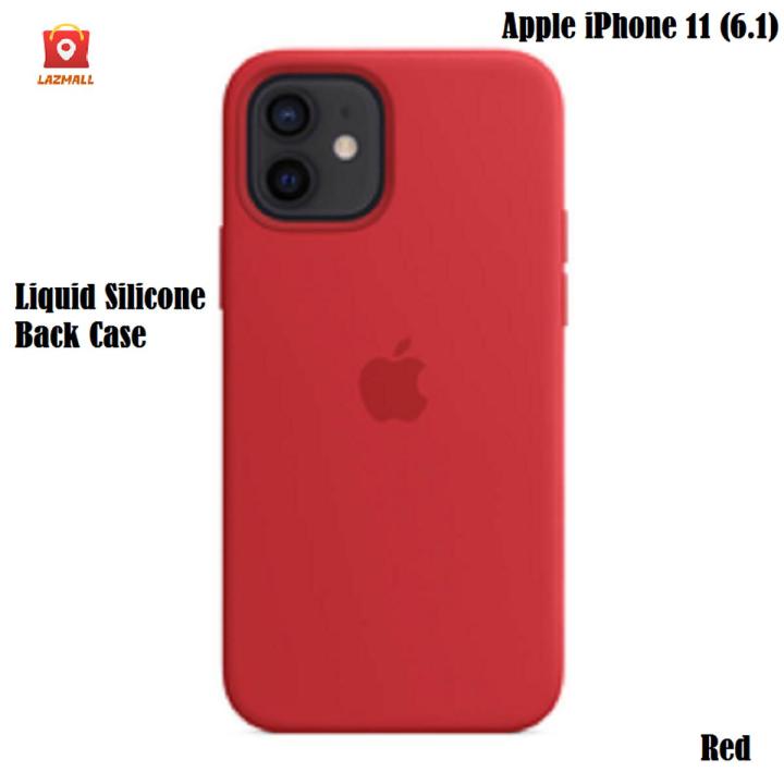 For Apple iPhone 11 (6.1) Luxury Shockproof Liquid Silicon Case Back ...