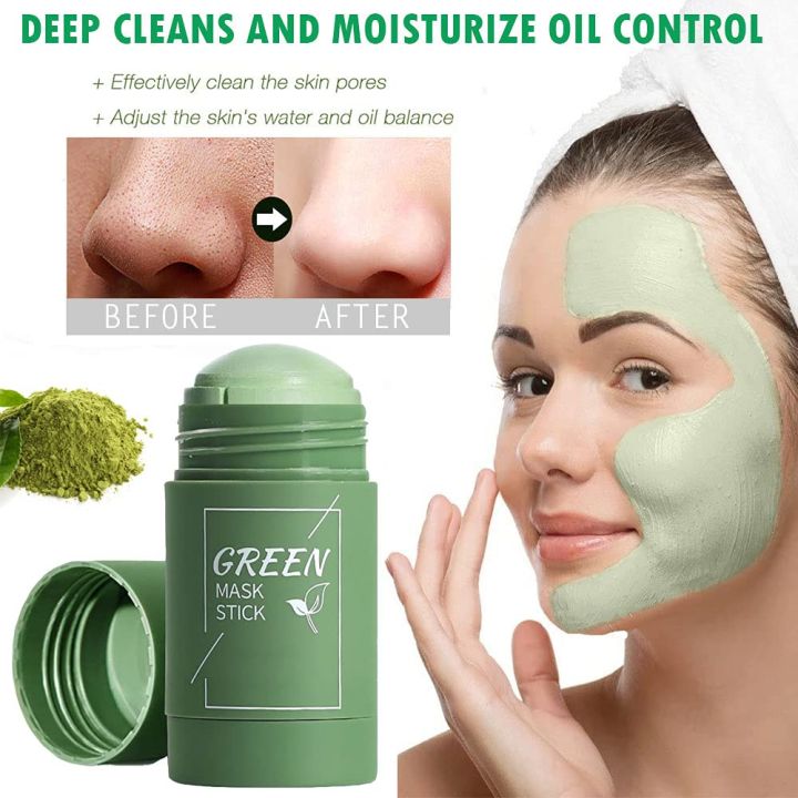 ASCOKA Green Tea Mask Stick - Poreless Deep Cleansing Clay Mask for ...