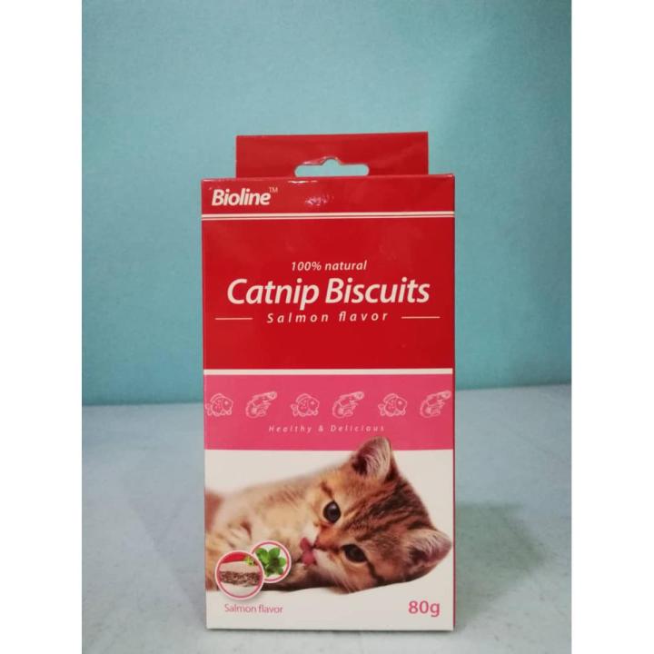 Bioline Catnip Biscuits Cat Treats Salmon flavor 80g | Daraz.com.bd
