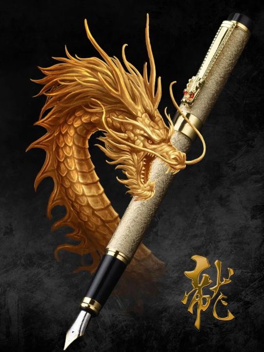 Hot Selling Full Metal Ink Fountain Pen Dragon Crystal Diamond Luxury ...