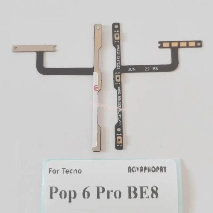 Top For Tecno Pop 6 Pro BE8 Power On Off Volume Up Down Ribbon Power Button Flex Cable | Daraz ...