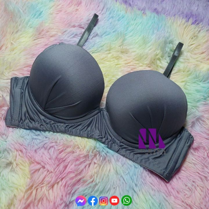 Soft Comfortable Solid Ash Colour Pushup Foam Bra For beautiful Women ...