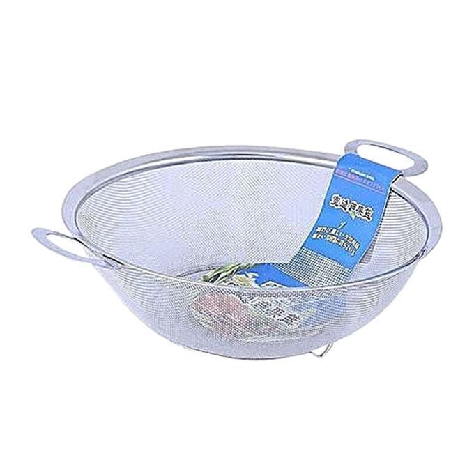 Steel Rice Filter (Strainer) 28cm - Silver | Daraz.com.bd