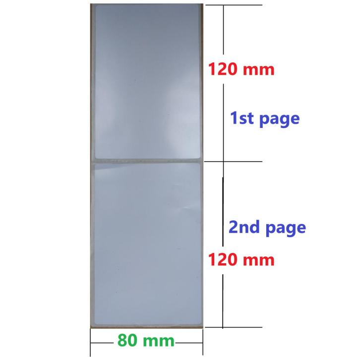 Barcode Thermal DT paper (80 X 120)mm 500 pcs / 1 roll | Daraz.com.bd