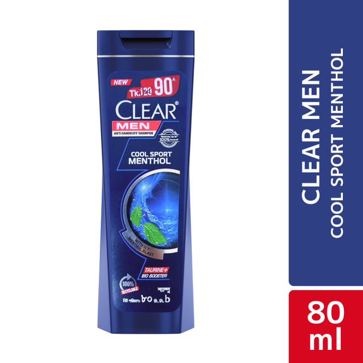 Clear Men Shampoo Cool Sport Menthol Anti Dandruff 80ml | Daraz.com.bd
