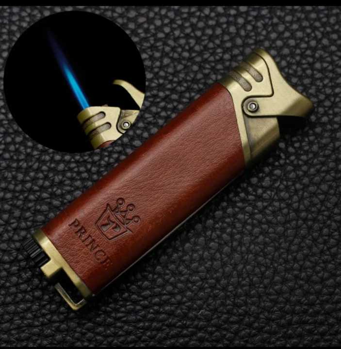 Gorgeous Gas Lighters Metal Body With Leather Creative Refillable ...
