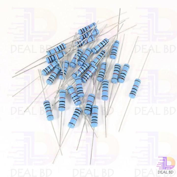 50Pcs Tolerance 1% 4.7 Ohm Resistor 4.7Ohm Carbon Film Resistor 4.7 Ohm ...