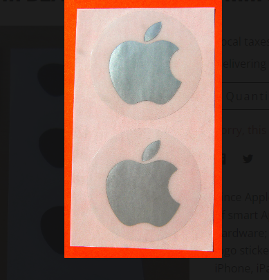 Apple Logo Stickers in BLACK & SILVER, | Daraz.com.bd