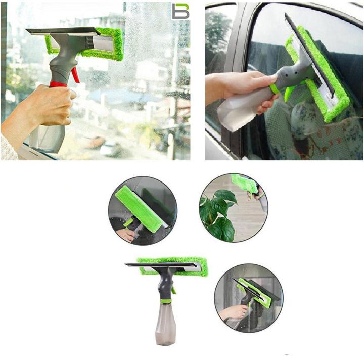 Windows Glass Cleaner With Spray Bottle Magic Wiper 3 in 1 | Daraz.com.bd