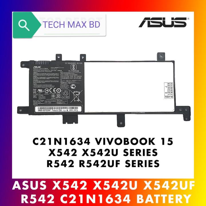 Asus Laptop Battery For Asus Vivobook 15 X542 X452UF R542 C21N1634 ...