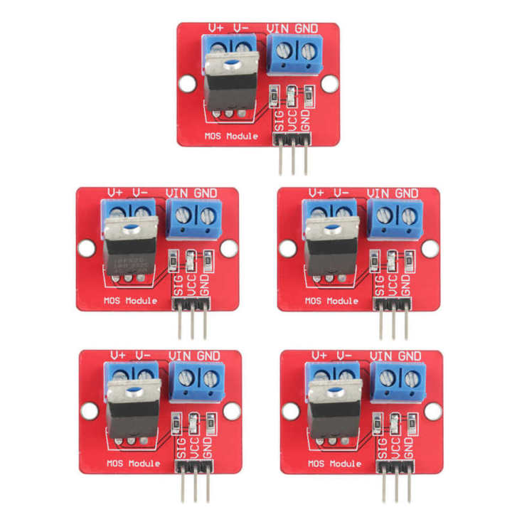 5pcs 3.3V / 5V IRF520 MOSFET Driver Module PWM Drive Output 0-24V for ...
