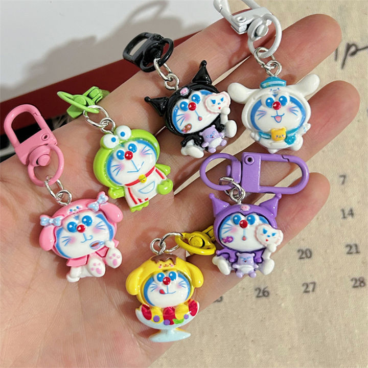 Kawaii Anime Doraemon Phone Pendant Cartoon Cute Keychain Bag ...