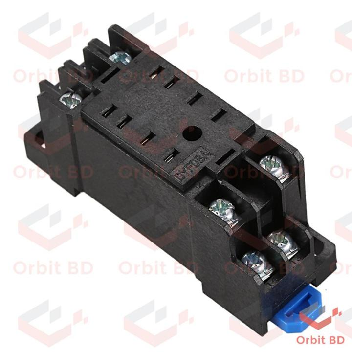 Industrial 2-M4X10 8 Pin Glass Relay Base Terminals Mount Socket PYF08A ...