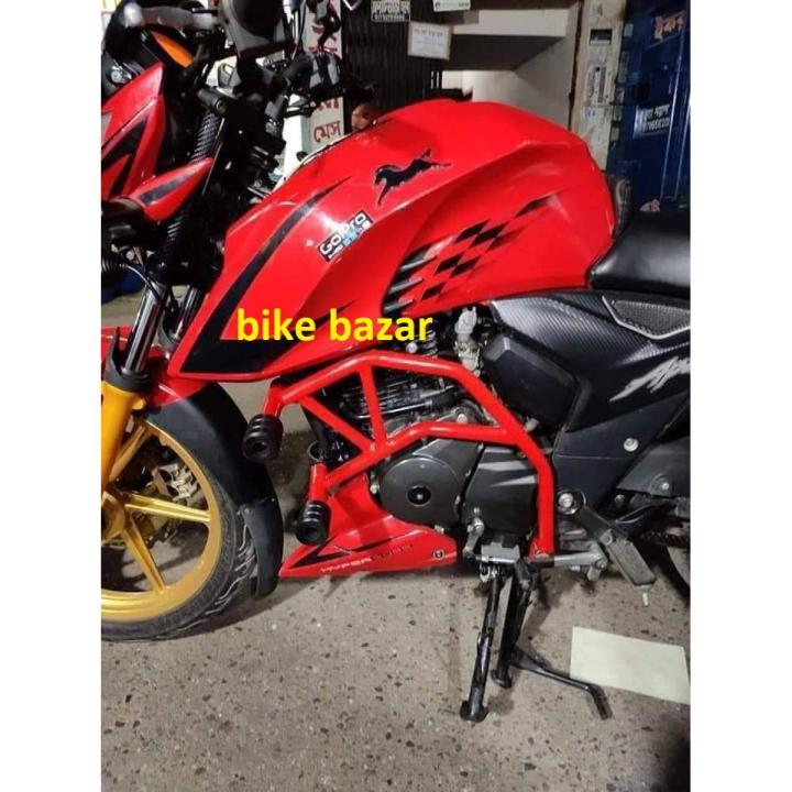 Apachi rtr 4V Engine Guard crash guard Bumper Colour Red,black | Daraz ...