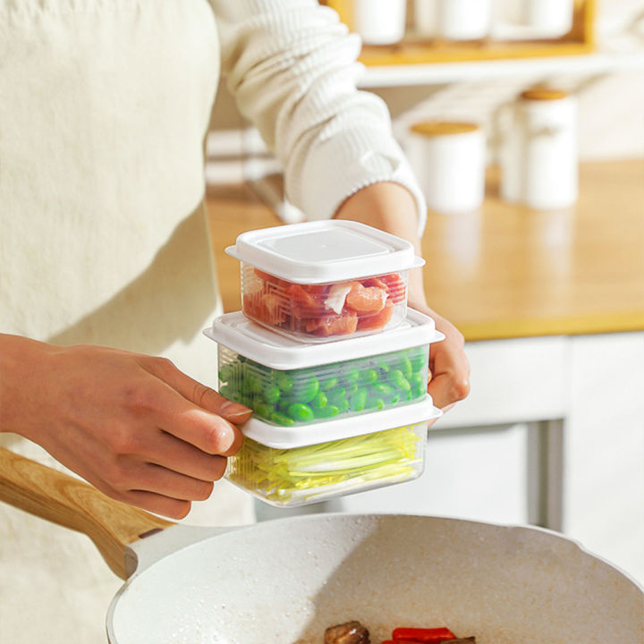 1/4pcs Frozen Meat Packaging Box Food Grade Refrigerator Storage Fruit ...