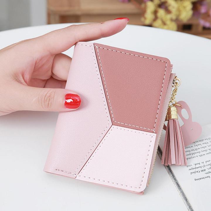 Women Fashion PU Leather Wallet Tassel Zippers Purse Tote Bag Girls ...