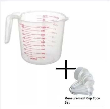 Measuring Combo Pack Of 2 Items Measerment Cup Set 9 Piece Set - White ...