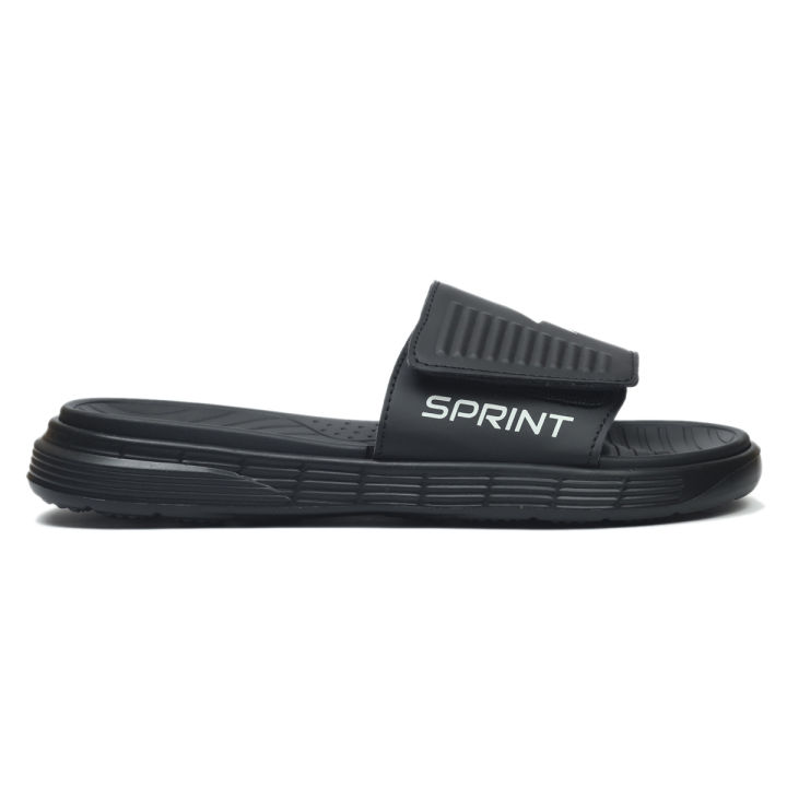 Sprint Black PU+Mesh Men's Slide | Daraz.com.bd
