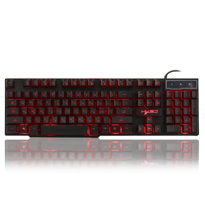 Russian English Gaming Keyboard USB 3 Backlight Modes Floating Keycaps ...